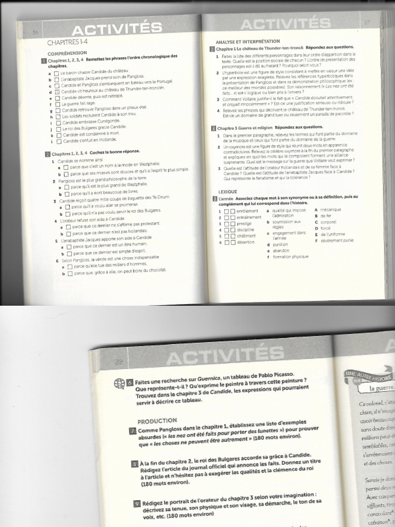 Exercices Candide | PDF