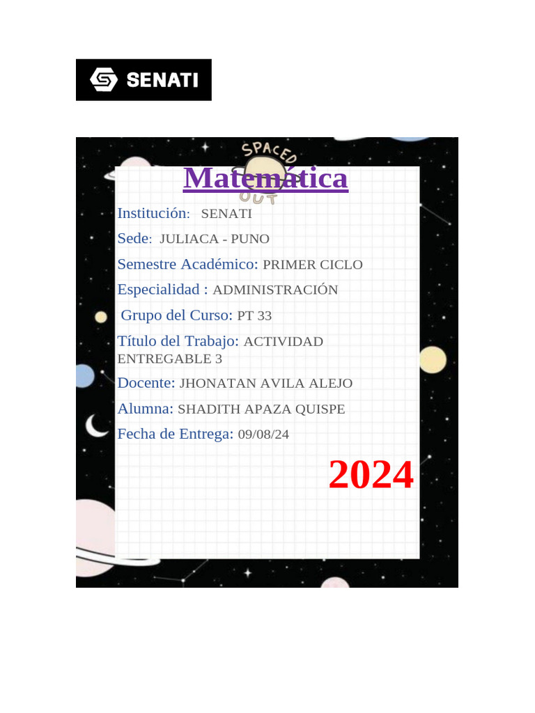 537420906-TAREA-ENTREGABLE-3-DE-MATEMATICA 2024 | PDF