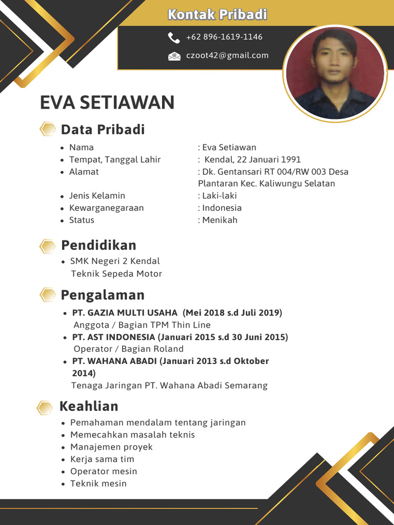 CV Mas Wawan | PDF