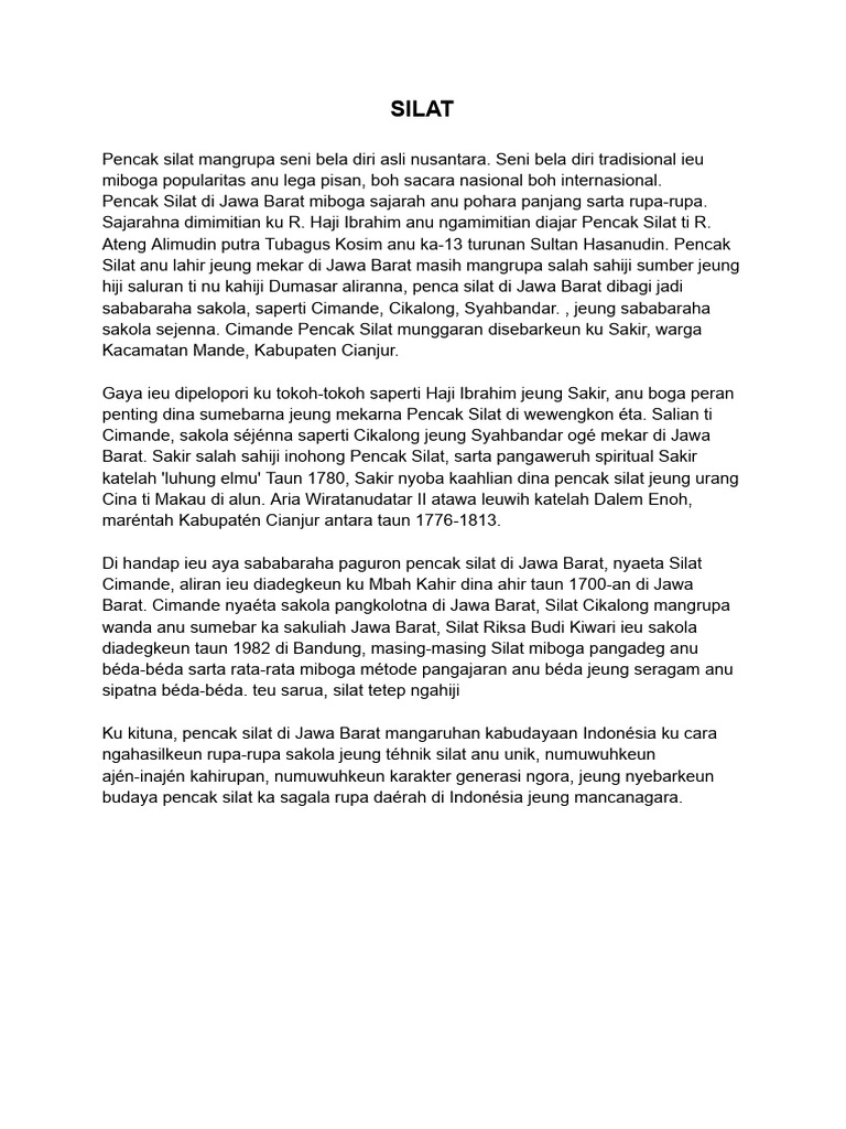 Sunda Silat | PDF
