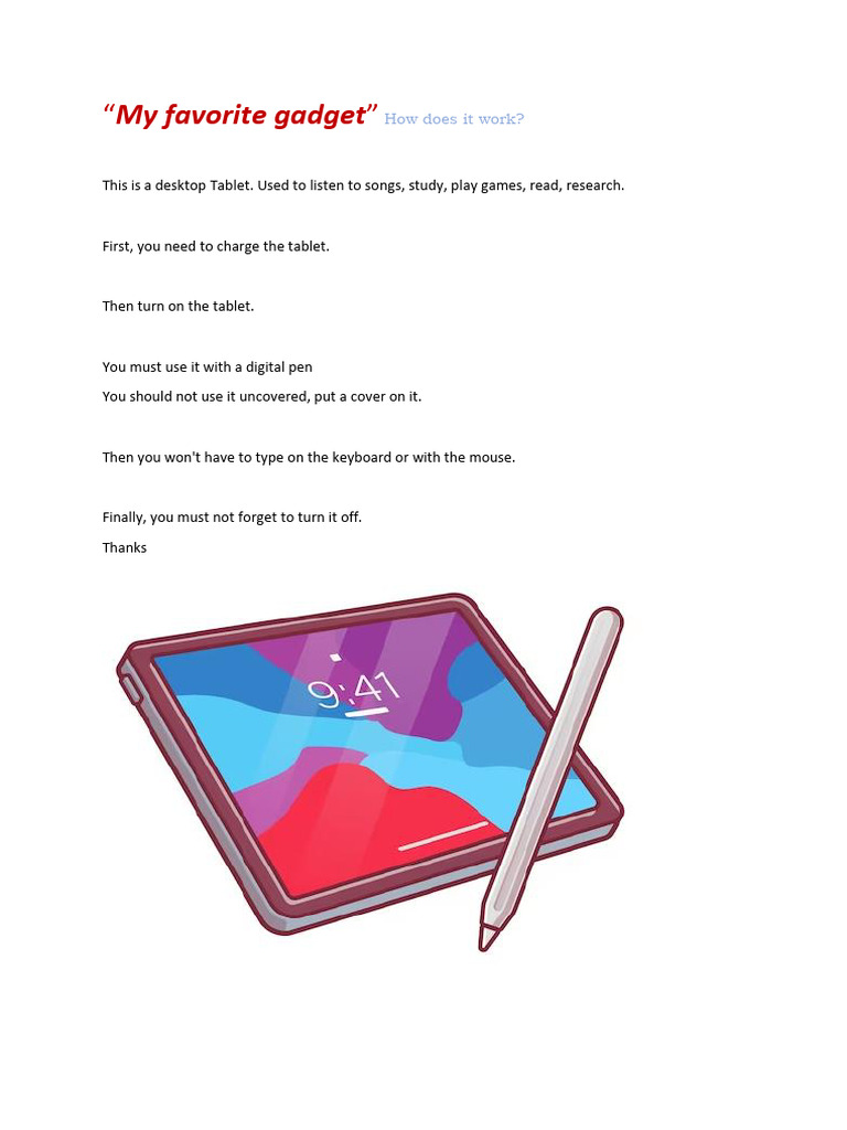 My Favorite Gadget | PDF