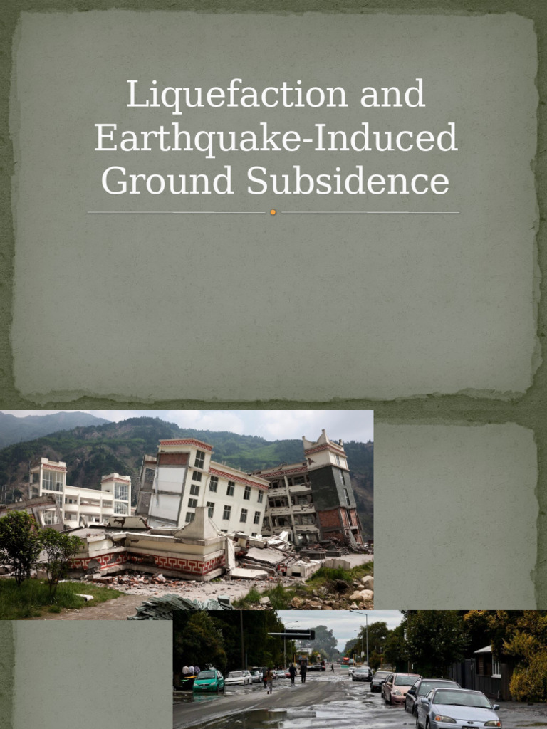 Earthquake Effects: Liquefaction & Subsidence | PDF | Earthquakes ...