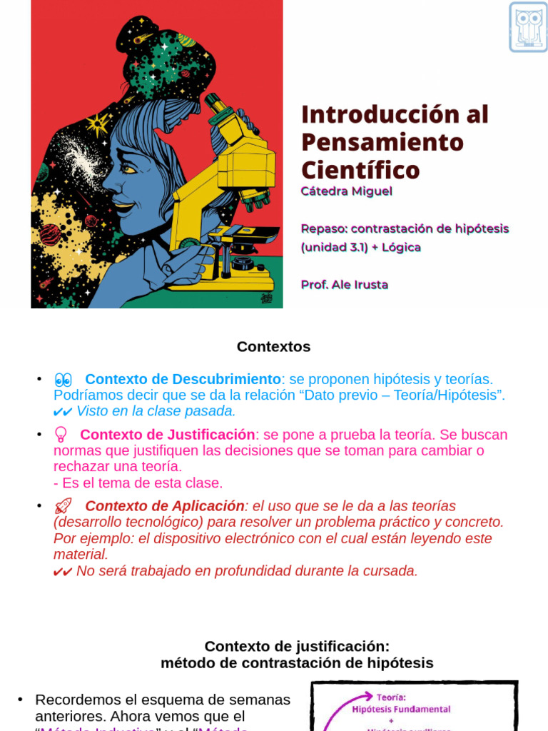 Repaso Unidad 3.1 Contrastación + Logica | PDF | Hipótesis | Filosofía