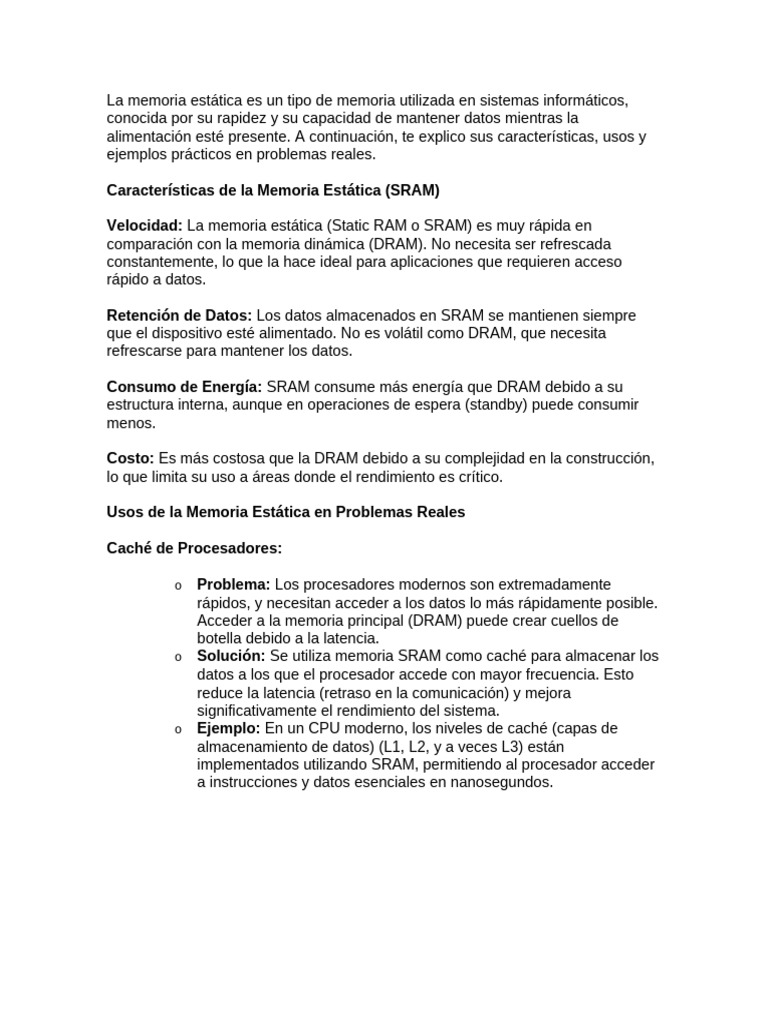 La Memoria Estática Semana 3 | PDF