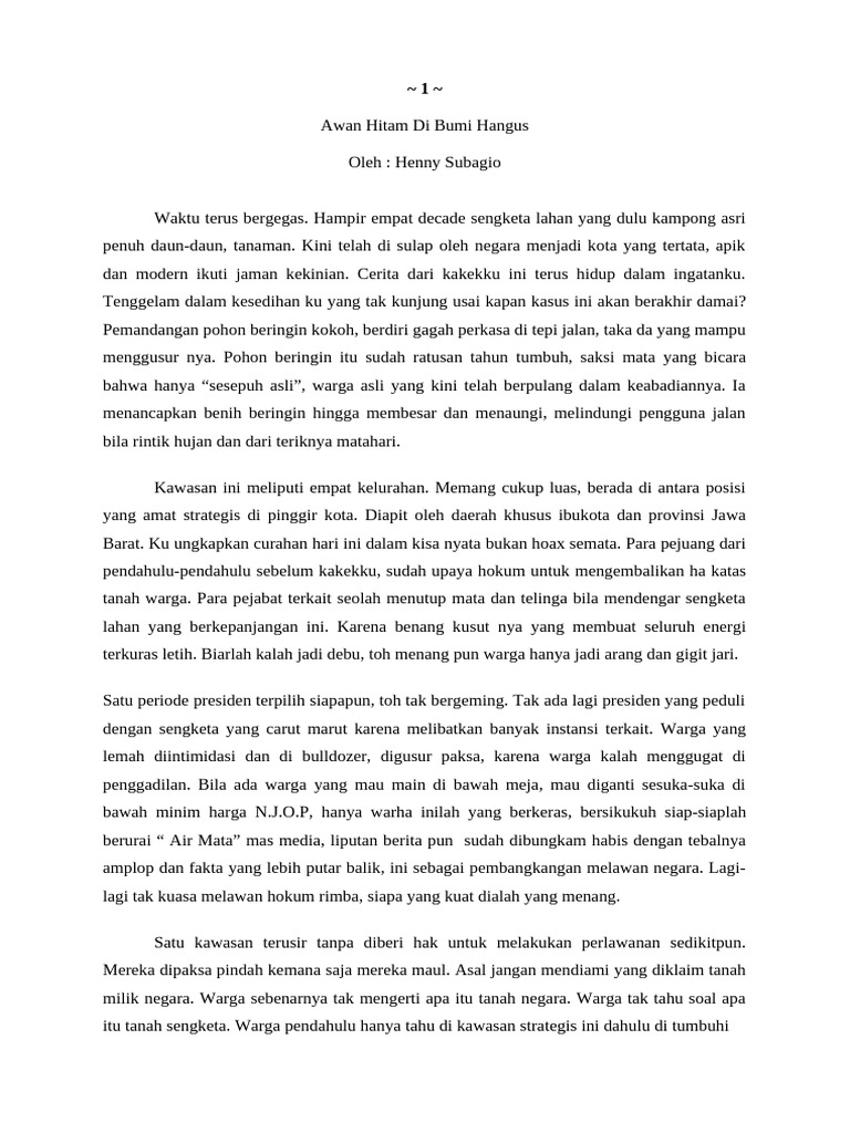 Awan Hitam Di Bumi Hangus | PDF