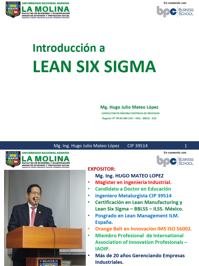 Sesión 1 Introducción A Lean Six Sigma | PDF