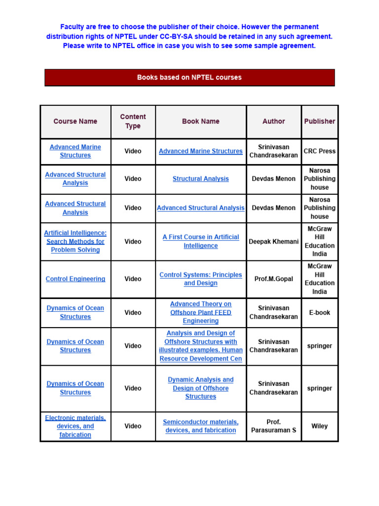 Books On Nptel Pdf