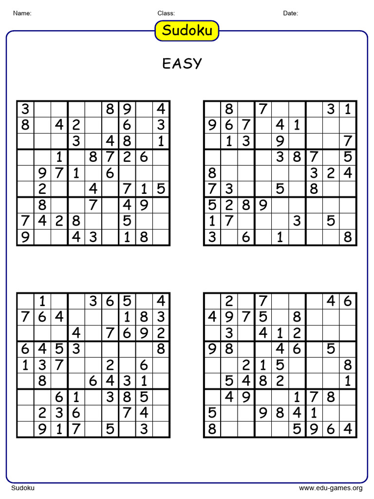 Sudoku | PDF