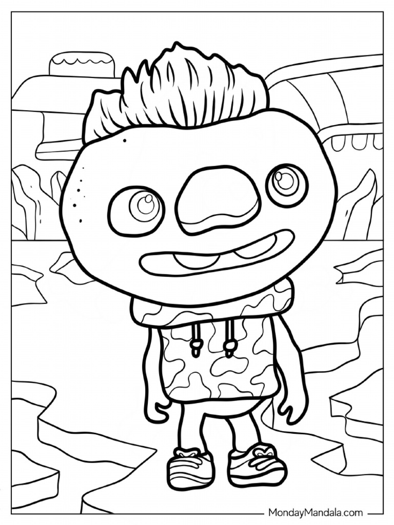 Cute Clod From Earthtown Coloring Page For Kids | PDF