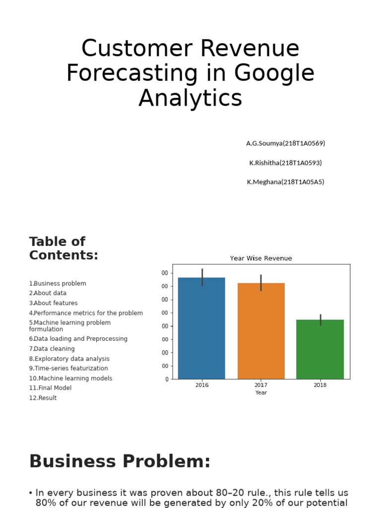 Customer Revenue Forecasting in Google Analytics | PDF