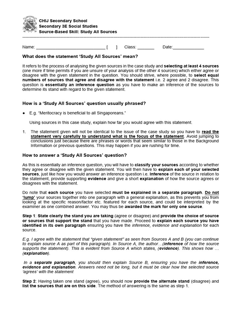2021 Sec 3 Exp Study All Sources Skills Package (Includes Issue 1 ...