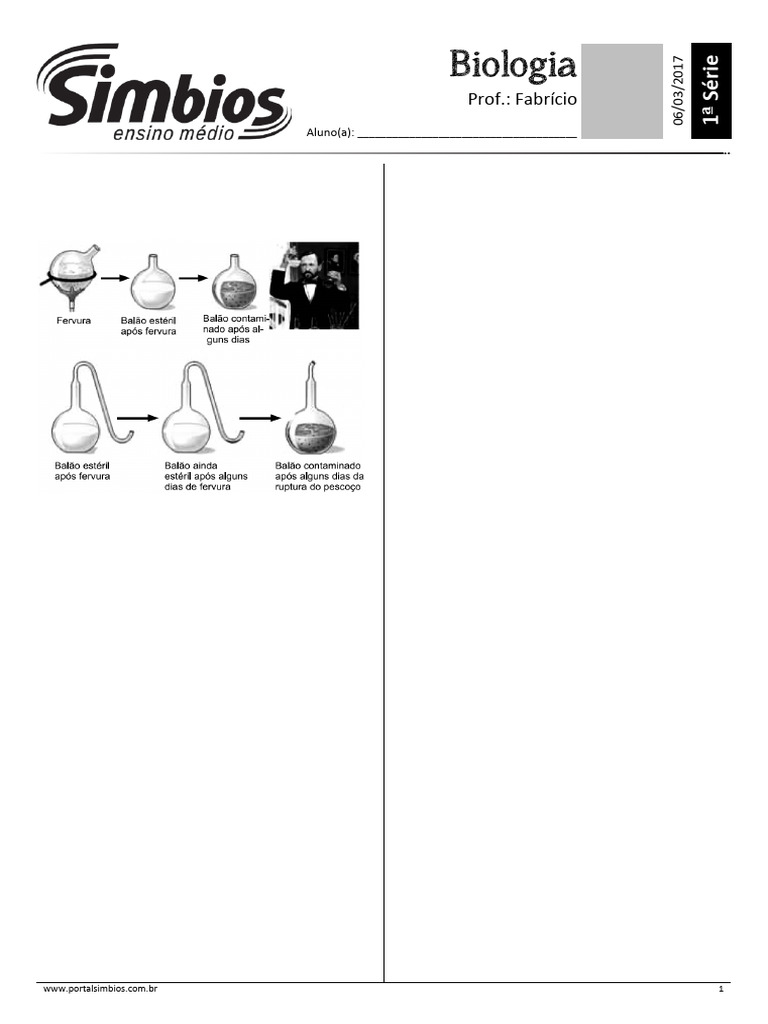 Lista 01 - Fabr - Cio - 1 - S - Rie | PDF