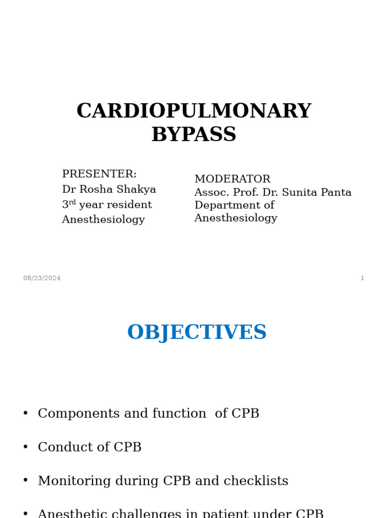 Cardiopulmonary Bypass | PDF