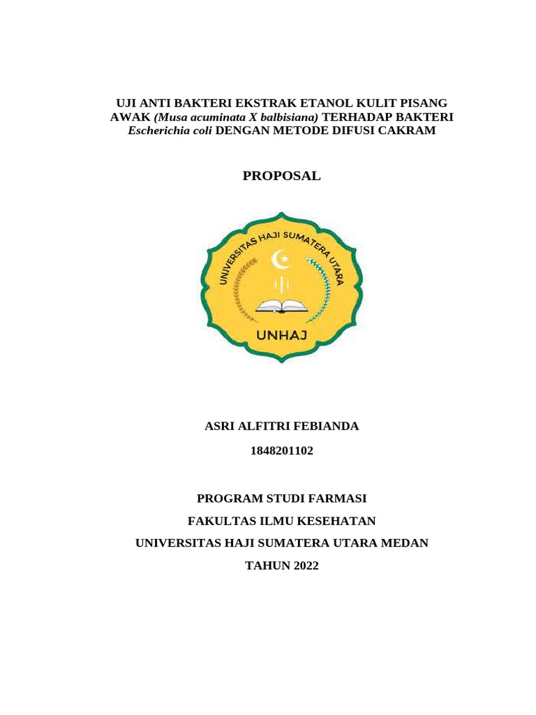 Proposal Asri Alfitri Febianda (Nada) .. | PDF