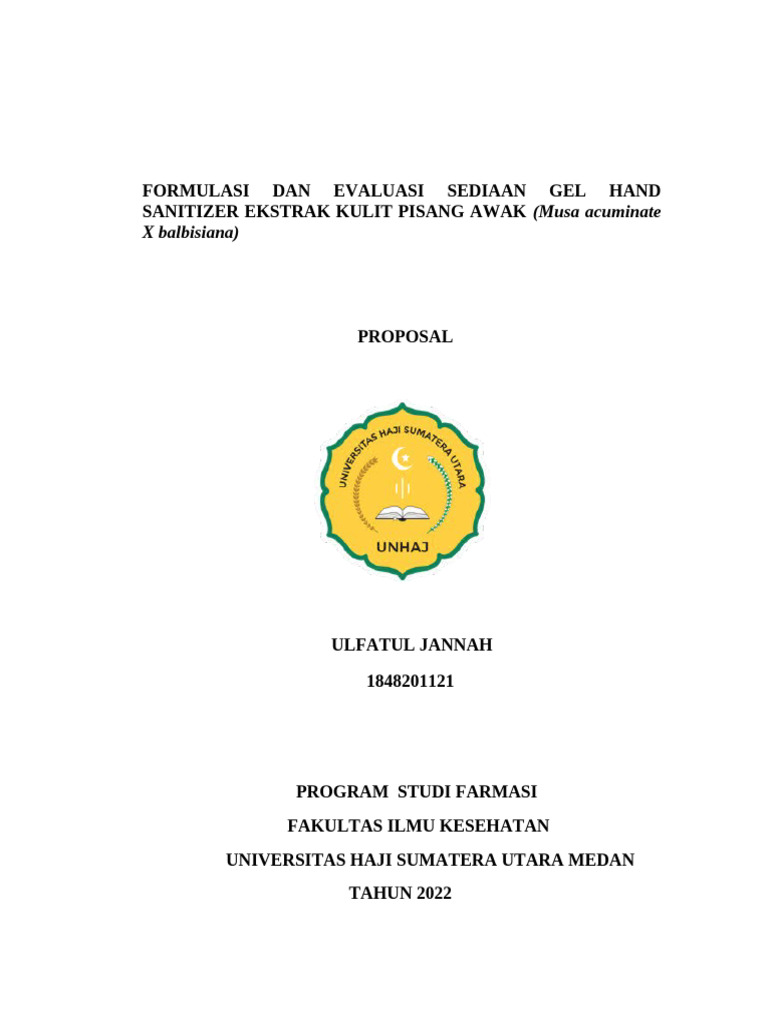 Proposal Ulfa-1 | PDF