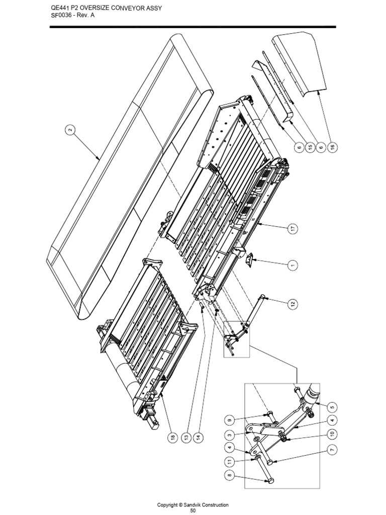 5 - Sandvik Qe441 P2 Oversize Conveyor Assy (P50-59) | PDF