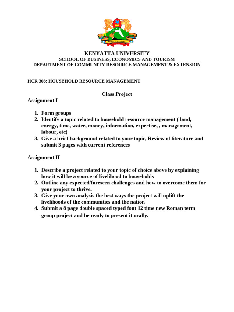 HCR 308 Class Project 2023 | PDF