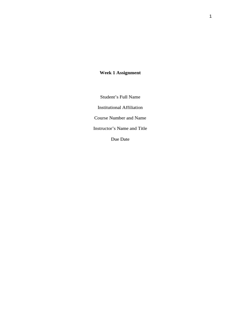 Week 1 Assignment-Revision - Edited.edited | PDF