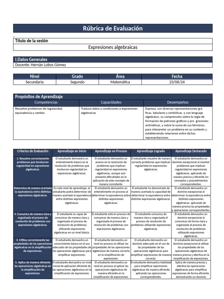 Criterio de Evaluacion | PDF | Aprendizaje | Evaluación