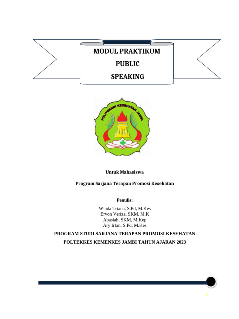 Modul Praktikum Public Speaking | PDF