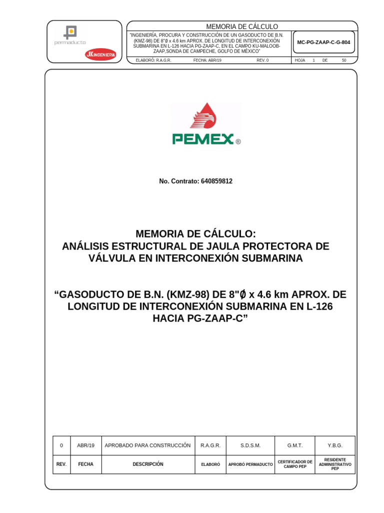 MC PG Zaap C G 804 Rev 0 | PDF