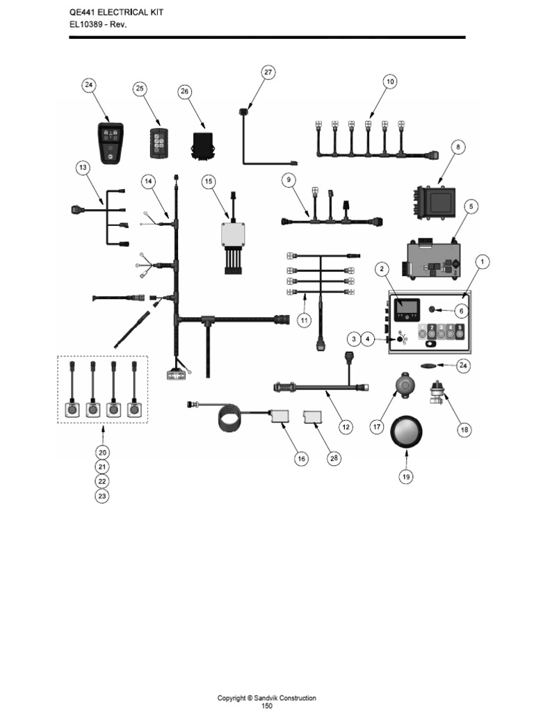 13 - Sandvik Qe441 Electrical Kit-Tracks-Service Items (P150-159) | PDF