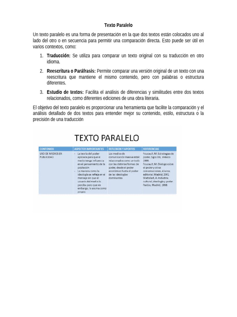 Texto Paralelo | PDF