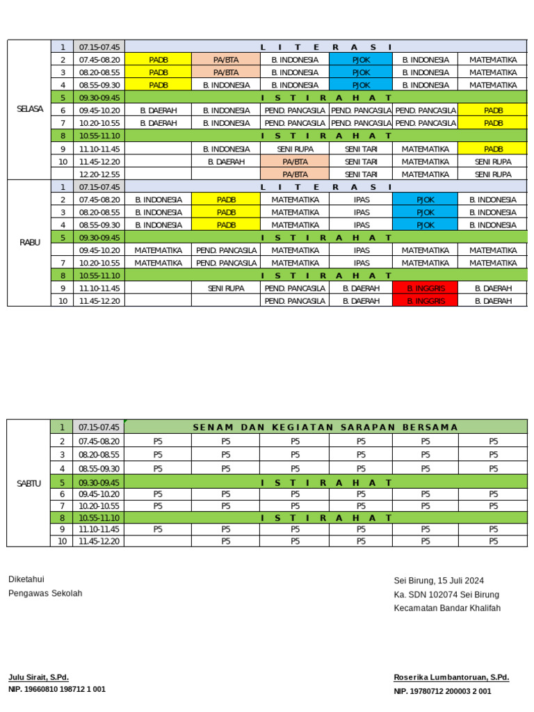 Jadwal Print | PDF