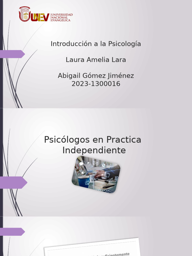 Psicólogo en Practica Independiente | PDF