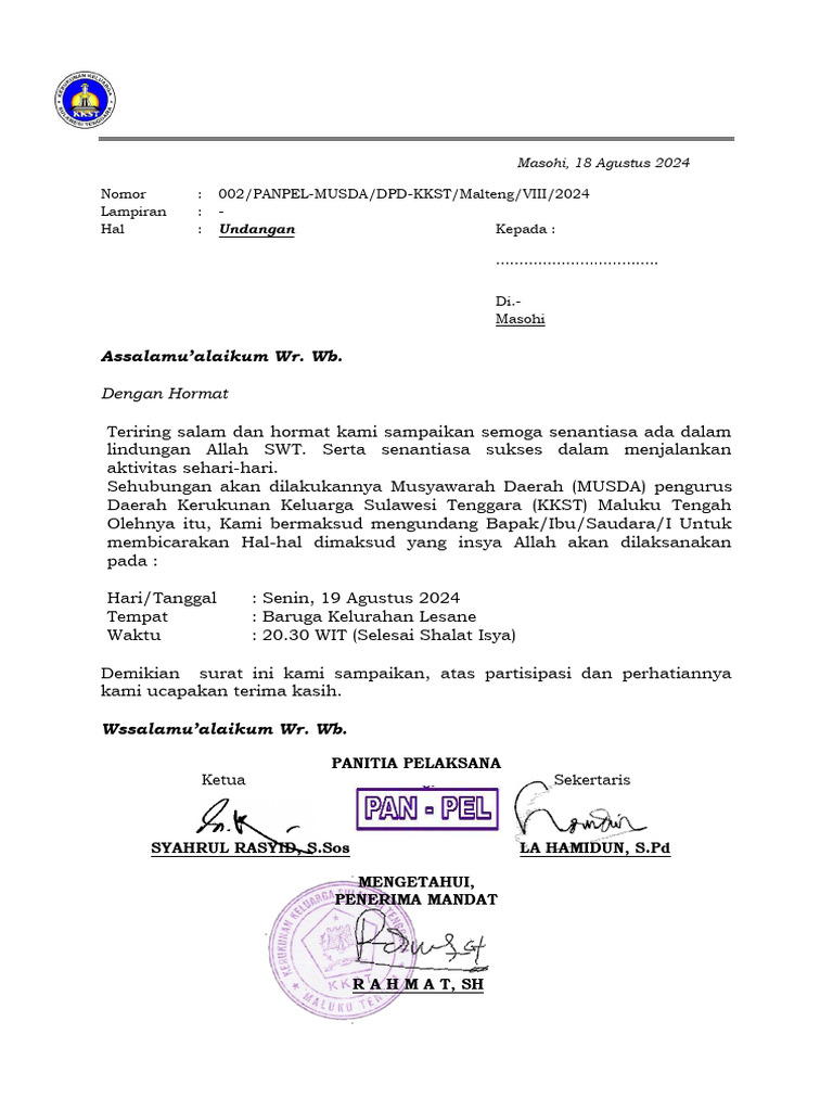 Undangan Rapat | PDF