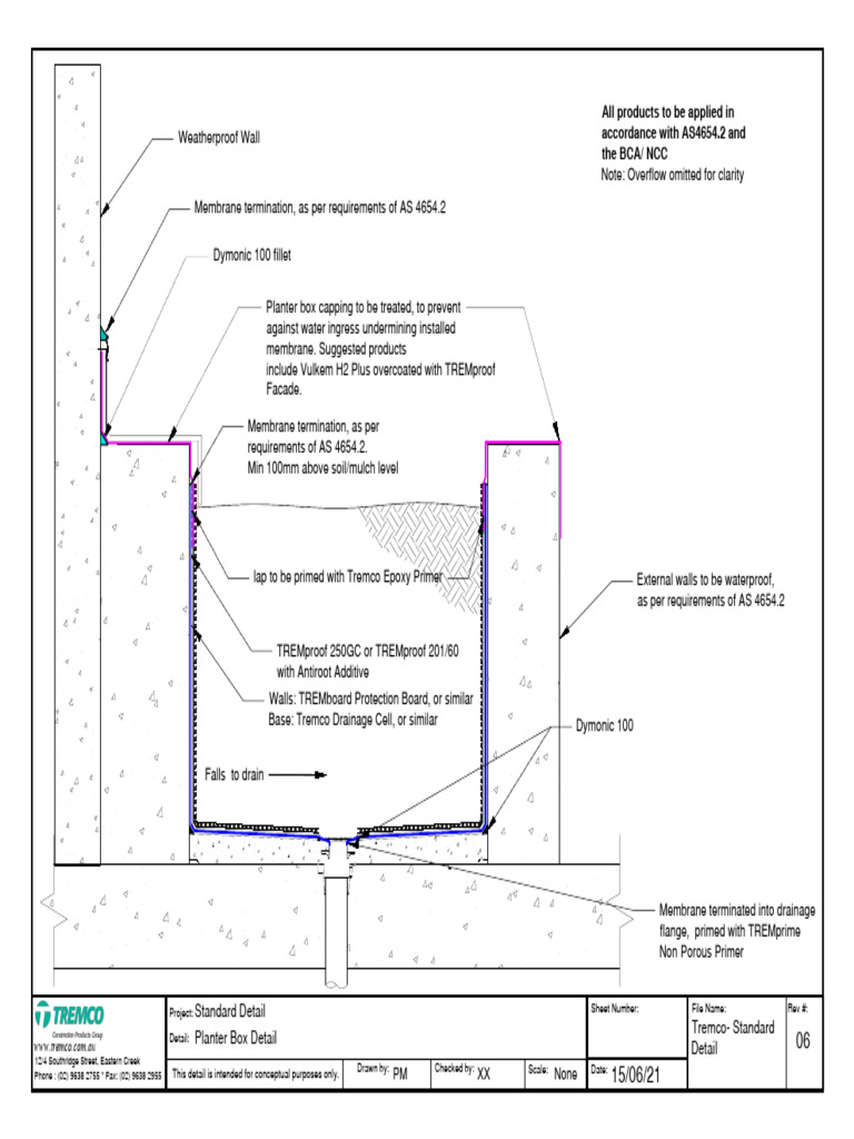 Tremco Standard Detail Planter Box Liquid Rev 6 | PDF | Natural ...