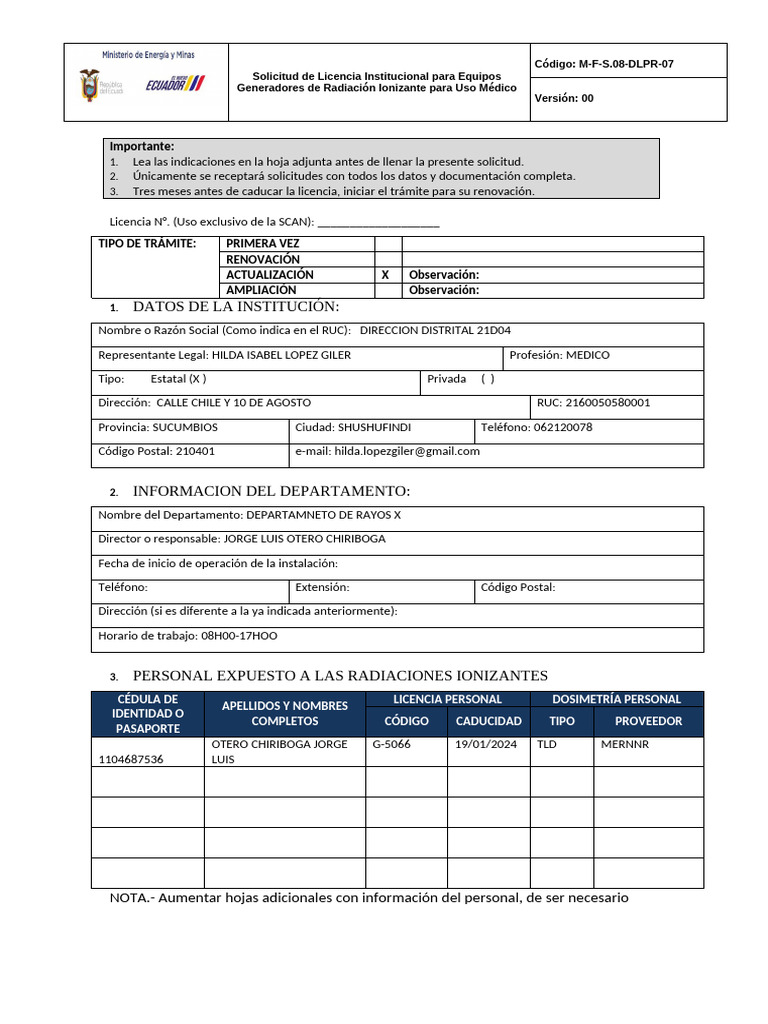 M-F-S.08-DLPR-07-FormatoLicenciaInstitucionalUsoMedico | PDF