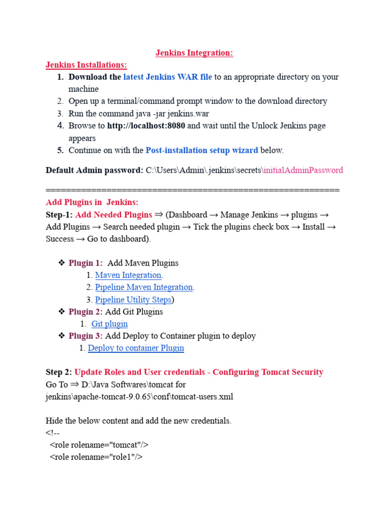 Jenkins Integration | PDF