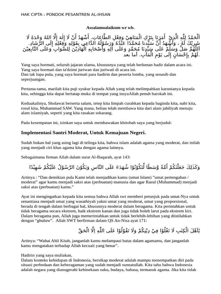 Pidato Indo Putra | PDF