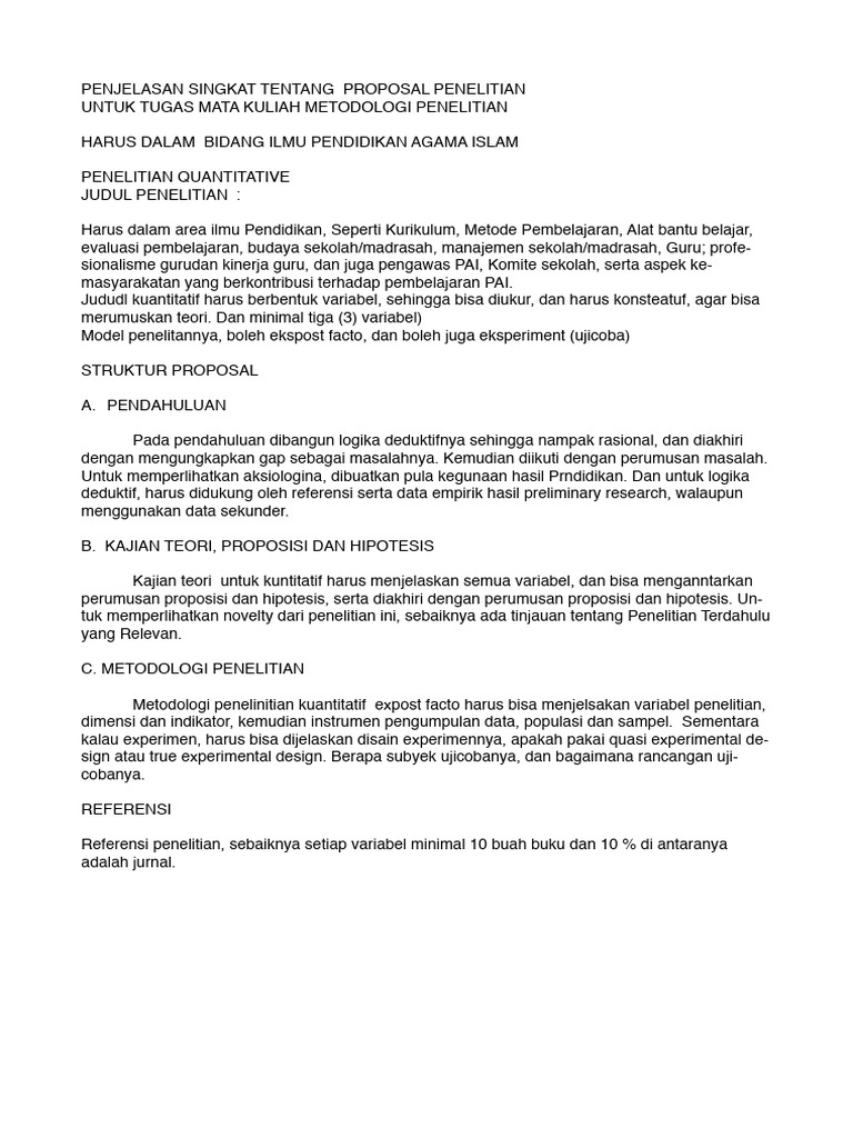 Panduan Tugas Proposal 2221 | PDF