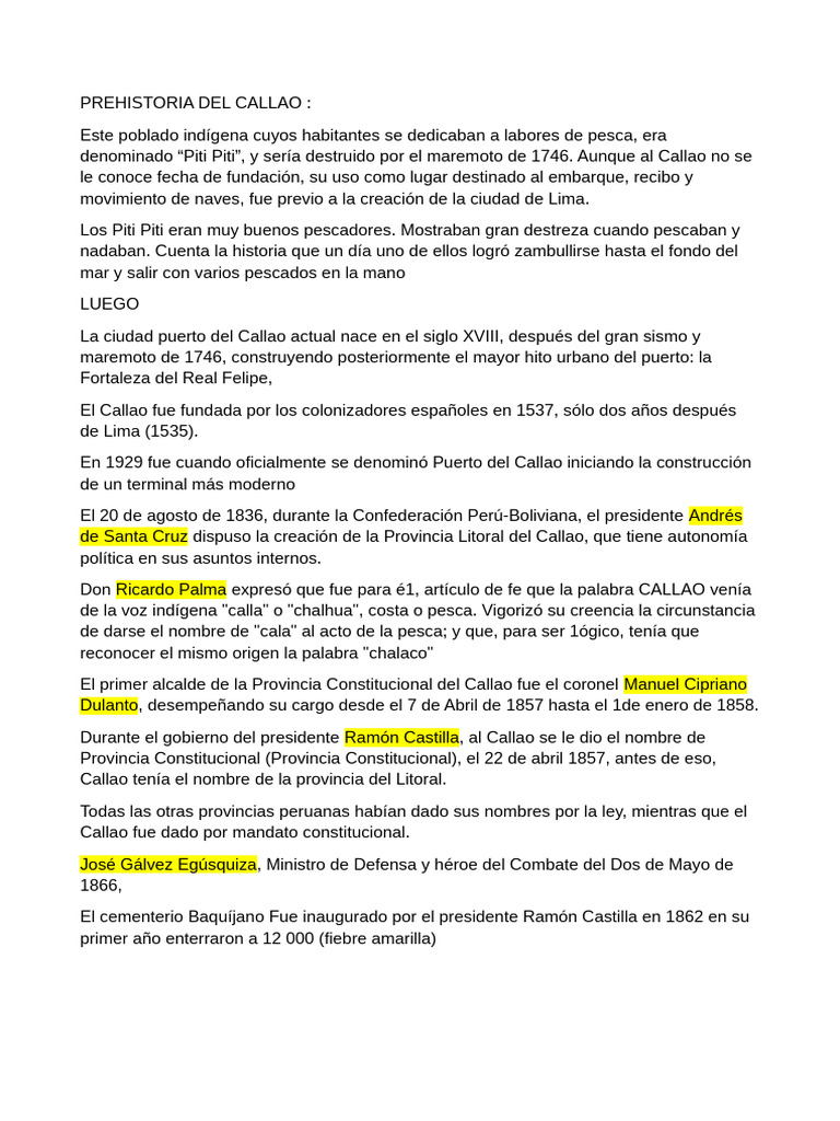 Prehistoria Del Callao | PDF