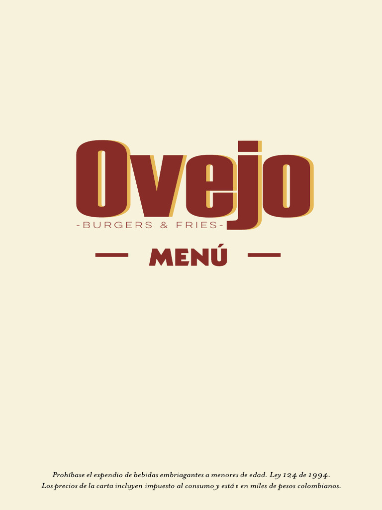 Ovejo Menu QR | PDF | Hamburguesas | Alimentos