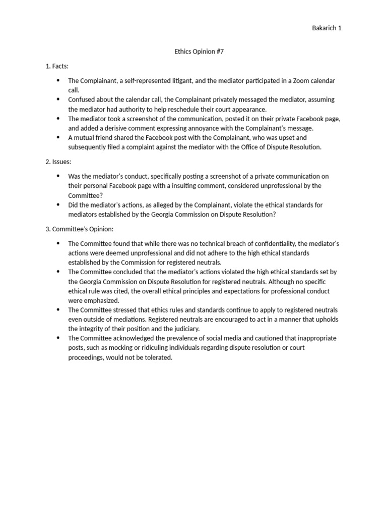 A. Bakarich FICs | PDF