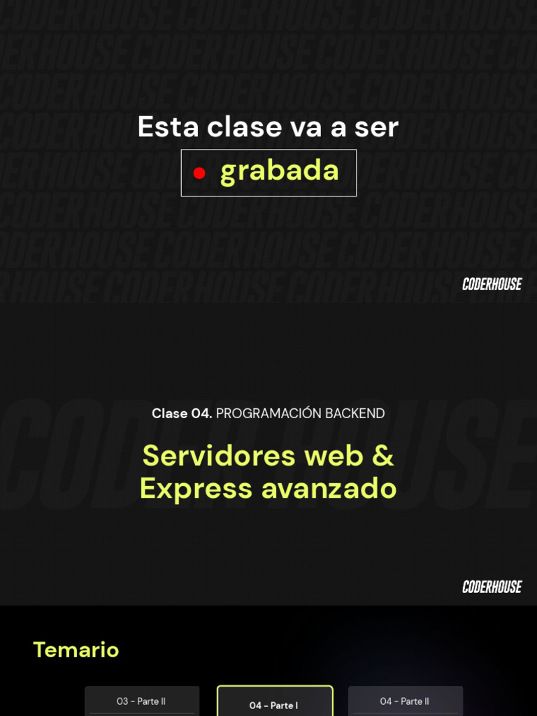 Clase 4 - Servidores Web & Express Avanzado | PDF
