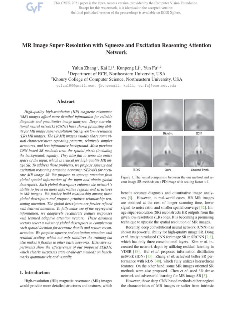 Zhang MR Image Super-Resolution With Squeeze and Excitation Reasoning Attention Network CVPR ...