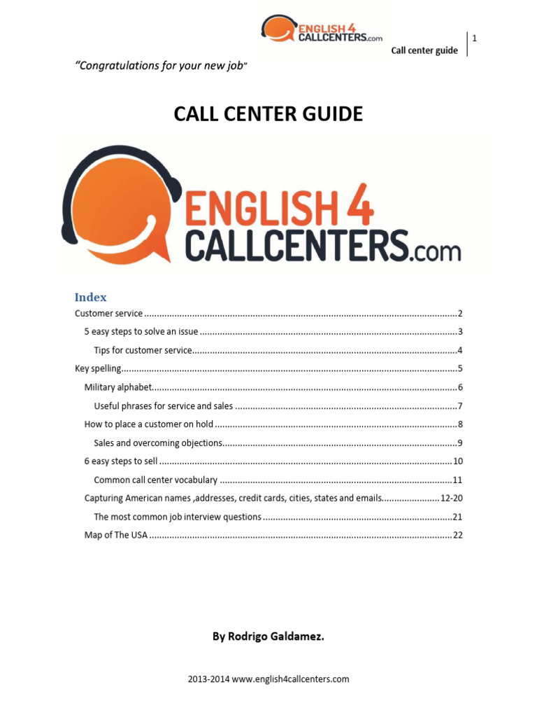 Call Center Guide | PDF