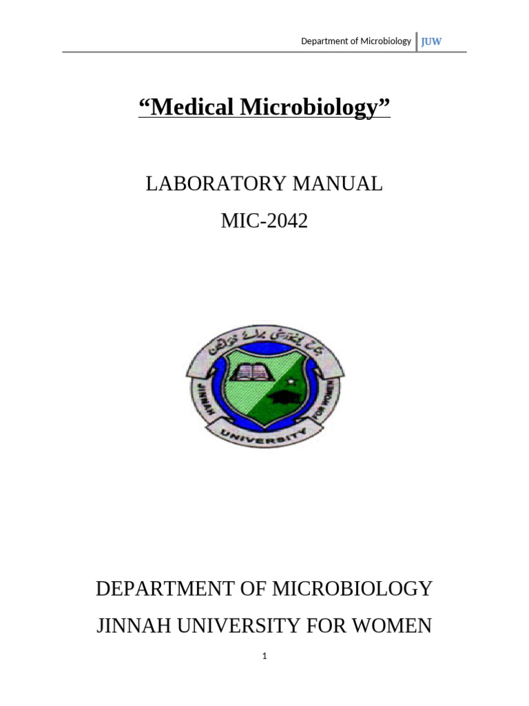Medical Microbiology Manual | PDF