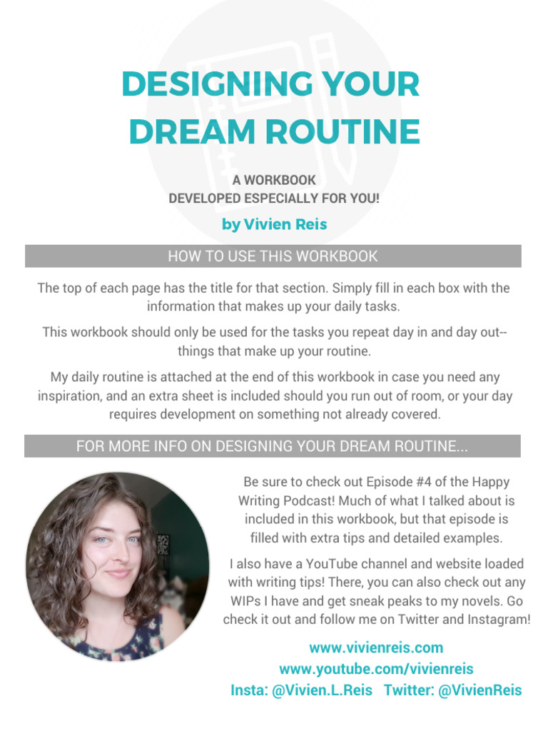 Design Your Routine Workbook | PDF