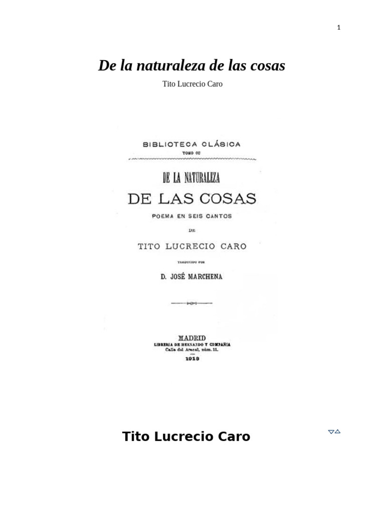Lucrecio y la Filosofía Epicúrea | PDF | Lucrecio | Ciencias sociales