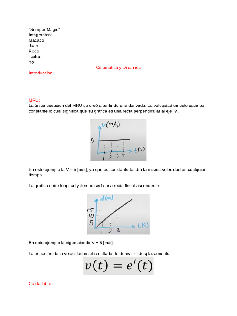 Mru y Caida Libre | PDF