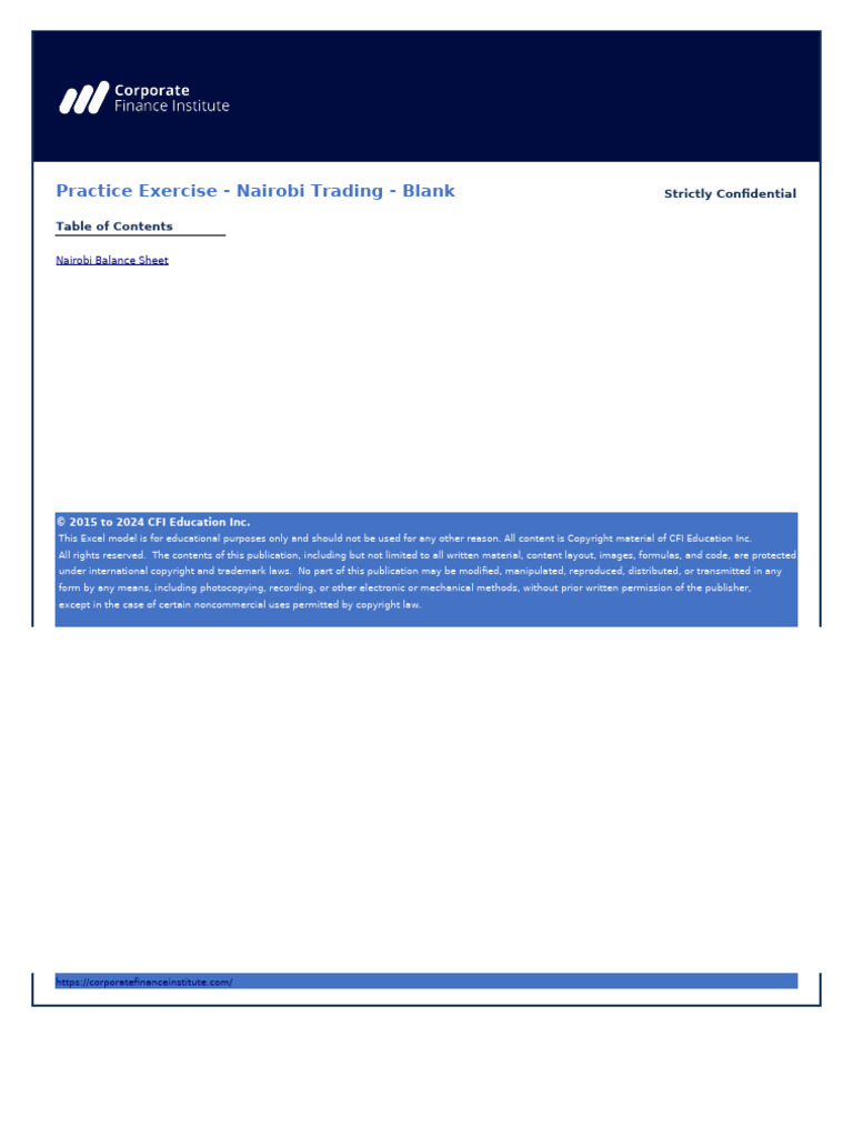 Practice Exercise - Nairobi - Blank | PDF