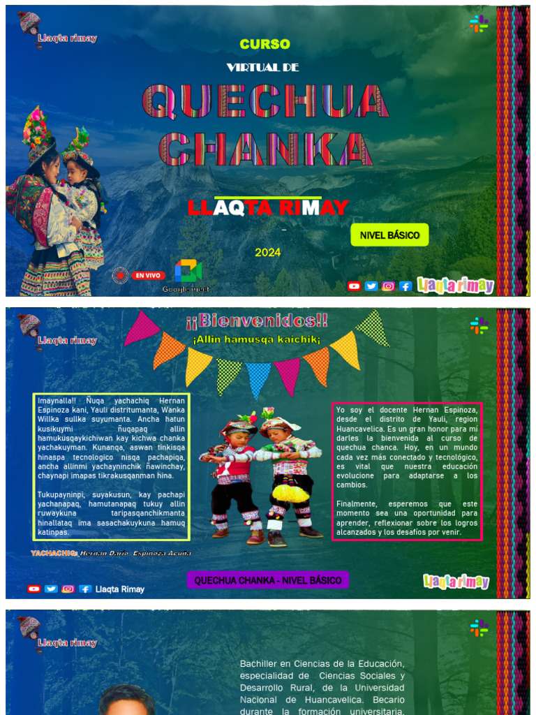 Curso Virtual de Quechua Chanka Básico | PDF | Verbo | Palabra
