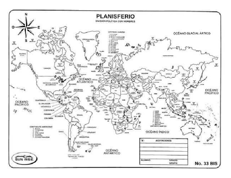 Planisferio Con Nombres | PDF