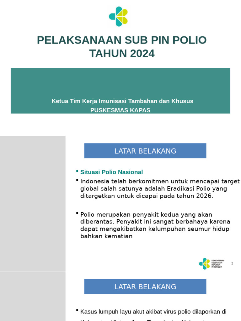 Paparan Sub PIN POLIO 2024 | PDF