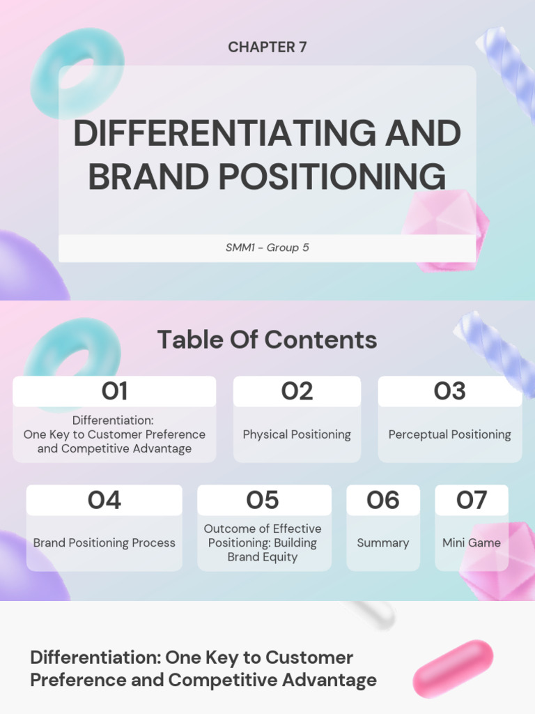 Differentiating and Brand Positioning | PDF